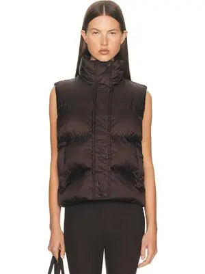 Beyond Yoga Big Cozy Puffer Vest - Dark Chocolate