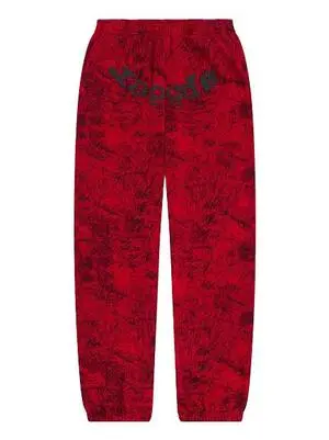 SP5DER Og Tree Camo Sweatpant - Red