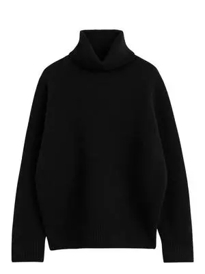 TOTEME Double-knit Turtleneck - Black