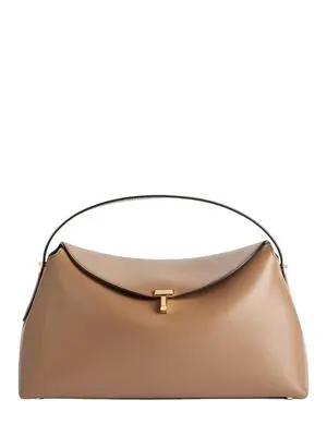 TOTEME T-lock Top Handle Bag - Camel