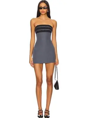 MORE TO COME Alayna Mini Dress - Grey