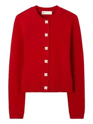 Tory Burch Cashmere Cardigan - Red