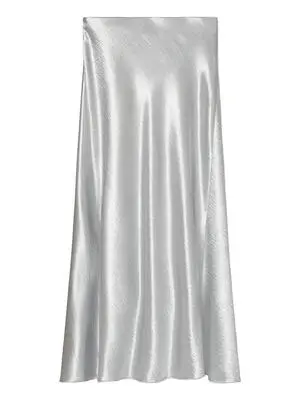 Tory Burch Satin Skirt - Quartz Gray