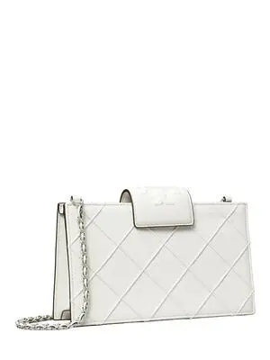 Tory Burch Fleming Soft Chain Wallet Blanc