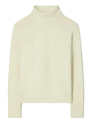 Tory Burch Wool Turtleneck Sweater - New Ivory