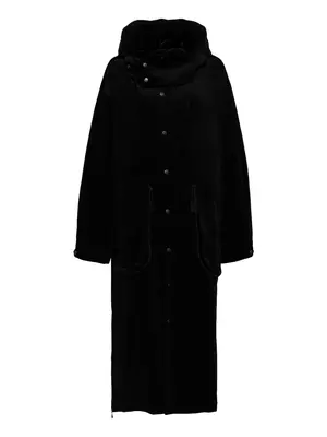 Yohji Yamamoto Hooded Trench Coat - Black