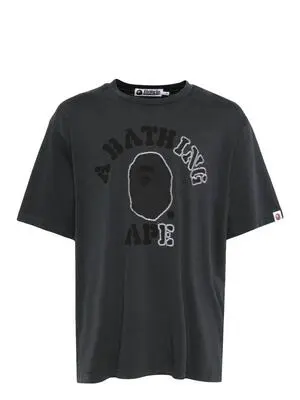 A BATHING APE Garment Dye College Tee - Grey