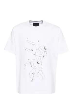 HELIOT EMIL Shelter-print T-shirt - White