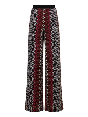 Missoni Zigzag Wide-leg Trousers - Red