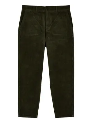 LES DEUX Kody Straight-Leg Corduroy Trousers Dark Green