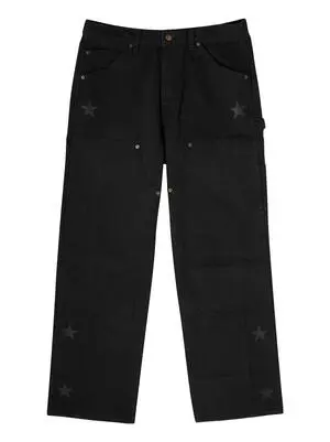 CHERRY LOS ANGELES Star Wide-leg Carpenter Jeans - Black