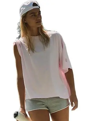 Free People Tackle Tee Powder Pink