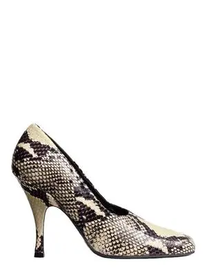 Khaite Eva Pump In Natural Python-Embossed Leather Natural