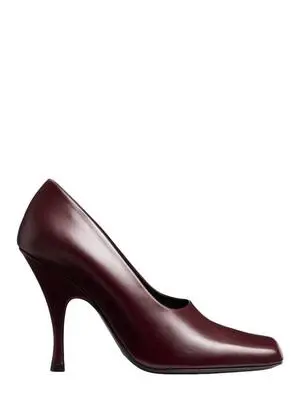 Khaite Eva Pump In Natural Python-Embossed Leather Red Wine
