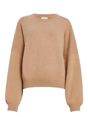 Khaite Margaux Cashmere Pullover Biscotti