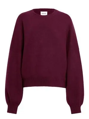 Khaite Margaux Cashmere Pullover Eggplant