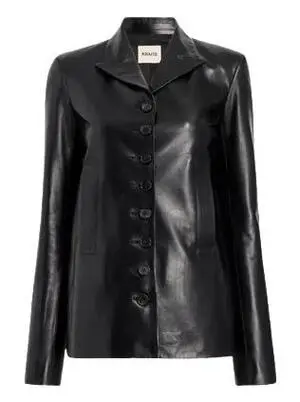 Khaite Saraphina Suede Jacket Black