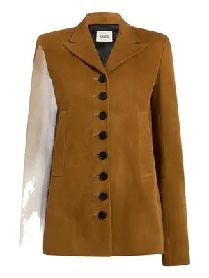 Khaite Saraphina Suede Jacket Toffee