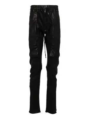 ISAAC SELLAM EXPERIENCE Leather Trousers - Black