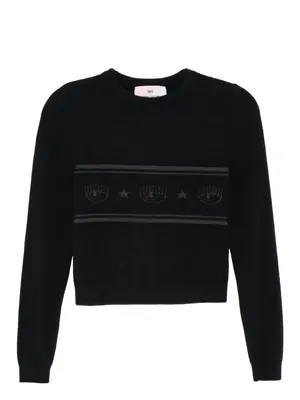 CHIARA FERRAGNI Eyelike-motif Sweater - Black