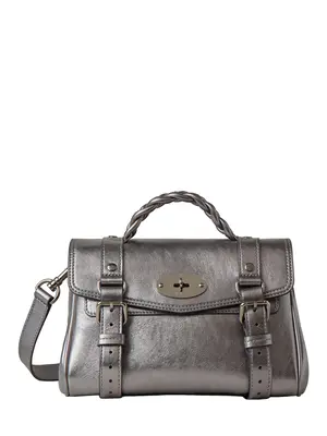 Mulberry Mini Leather Alexa Cross-body Bag Grey