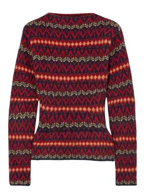 Bally Wool Jacquard-knit Sweater - Red