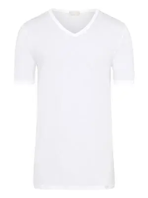 Hanro Ultralight Fitted Cotton V-neck T-shirt - White