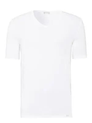 Hanro Natural Function Tencel And Cotton Fitted V-neck T-shirt - White
