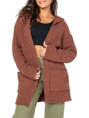 Roxy Roxy Weekend Retreat Bouclé Cardigan Russet