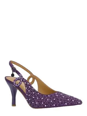J. Reneé Viviene Slingback Pointed Toe Pumps - Purple