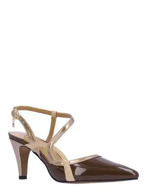 J. Reneé Aldonsa Ankle Strap Pumps - Brown/champagne/nude