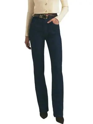 FAVORITE DAUGHTER The Valentina Super High Waist Mini Bootcut Jeans Pepper