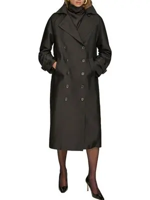 Donna Karan New York Double-breasted Trench Coat - Black