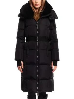 Sam. Luxe Long Noho Down Puffer Coat - Matte Black