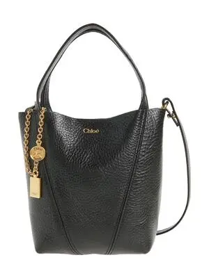 Chloé Chloé Small Spin Leather Tote Black