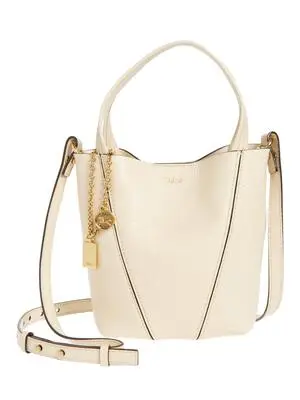 Chloé Small Spin Leather Tote - Sweet Beige