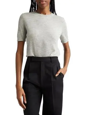 LAFAYETTE 148 NEW YORK Lafayette 148 New York Short Sleeve Cashmere Crewneck Sweater