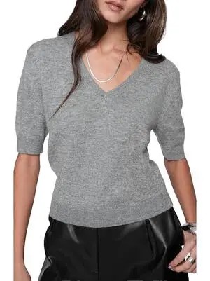 Rebecca Minkoff Haven V-neck Wool-blend Sweater - Heather Grey