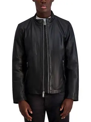 Karl Lagerfeld Paris Leather Jacket - Black