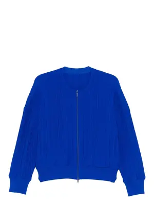Issey Miyake Crepe Knit Jacket - Blue