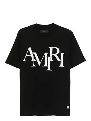 Amiri Staggered-logo T-shirt - Black