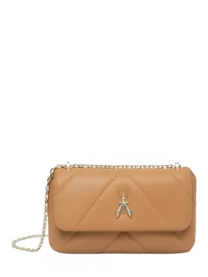 Patrizia Pepe Fly Leather Shoulder Bag - Neutrals