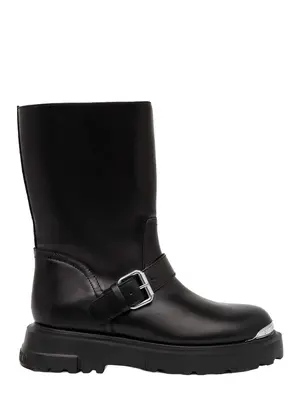 Moschino Logo-engraved Boots - Black