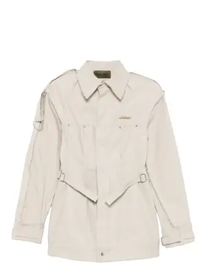ELENA VELEZ Darted Denim Jacket - Neutrals
