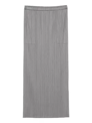 Issey Miyake Pleated Midi Skirt - Grey