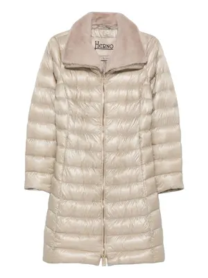 HERNO Herno Down-Feather Quilted Coat With Detachable Faux Fur Collar