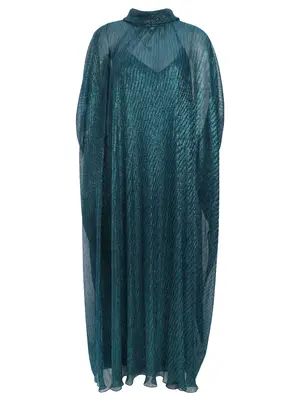 Talbot Runhof Metallic-thread Maxi Dress - Green