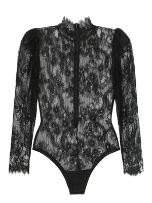 ANA RADU Ana Radu Chantilly Lace Bodysuit Black