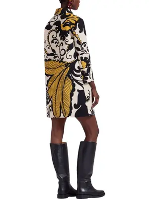 La DoubleJ Graphic-print Shirt Dress - White