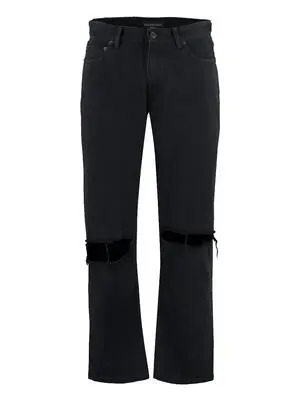 Balenciaga 5-pocket Straight-leg Jeans - Black
